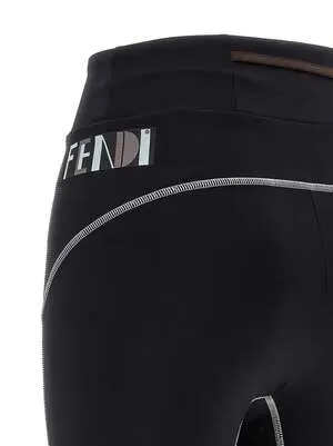 Fendi Color Block Leggings With Contrast Stitching
