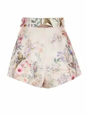 Zimmermann Rebellion Pleated Shorts - Multicolor