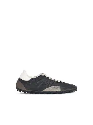 MAISON MARGIELA Leather And Fabric Sprinters - Black