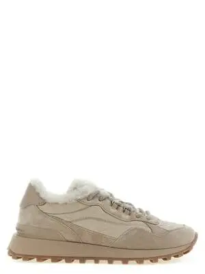 Brunello Cucinelli Active" Sneakers With Jewel Detailing - Cream