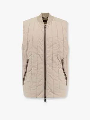 BOSS Quilted Sleeveless Jacket With Zip Closure