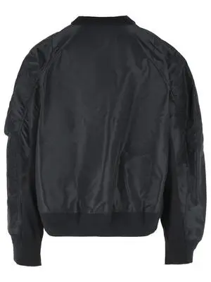 Sacai Cotton Blend Sweater With Sleeve Pocket And Snap Details