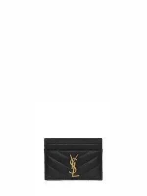 Saint Laurent Cassandre Matelassé Mini Cardholder - Multicolor
