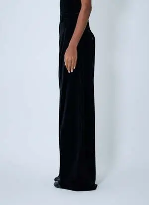 Max Mara Tailored Wide-leg Velvet Pants