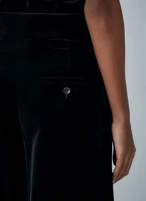 Max Mara Tailored Wide-leg Velvet Pants