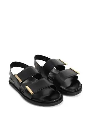 TOD'S Leather Slingback Sandals With Touch-strap Fastening - Multicolor