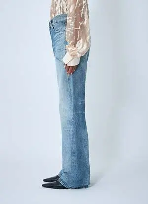 DIESEL® 1971 D-sent Wide-leg Distressed Jeans