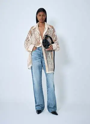 DIESEL® 1971 D-sent Wide-leg Distressed Jeans - Blue