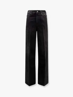 TOTEME Wide Leg Black Denim Jeans - Multicolor