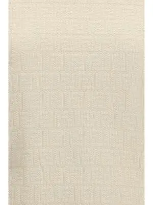 Fendi Cotton And Silk Crewneck Sweater With Ff Motif - Cream