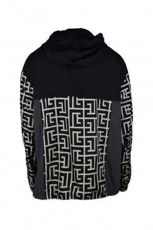 Balmain Monogrammed Logo Windbreaker Jacket