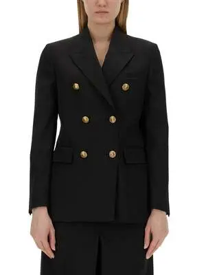 GOLDEN GOOSE Double-breasted Jacket In Virgin Wool - Black