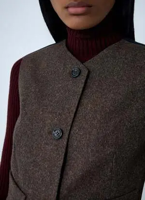 Max Mara Wool Twill Waistcoat