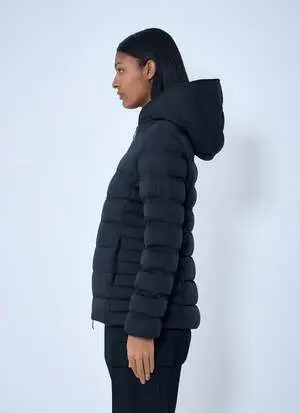 Moncler Alete Padded Quilted Hooded Zip-up Jacket - Black