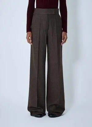 Max Mara Billy High-rise Wide-leg Wool Blend Pants