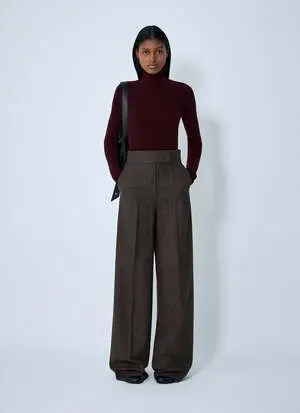 Max Mara Billy High-rise Wide-leg Wool Blend Pants
