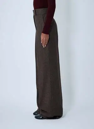 Max Mara Billy High-rise Wide-leg Wool Blend Pants