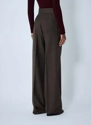 Max Mara Billy High-rise Wide-leg Wool Blend Pants