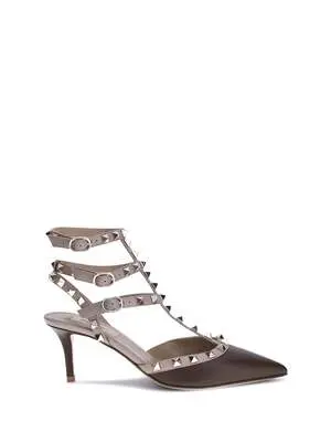Valentino Garavani Rockstud Pumps With Adjustable Straps - Brown
