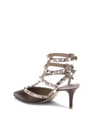 Valentino Garavani Rockstud Pumps With Adjustable Straps - Brown