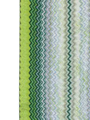 Missoni Zig-zag Motif Viscose Scarf - Green