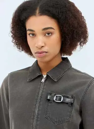 Coperni Workwear Denim Jacket With Belted Chest Pocket