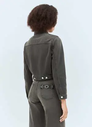 Coperni Workwear Denim Jacket With Belted Chest Pocket