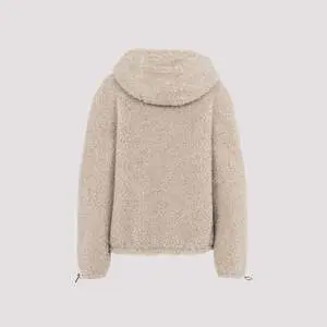 Miu Miu Wool Blouson Jacket With Drawstring Hood