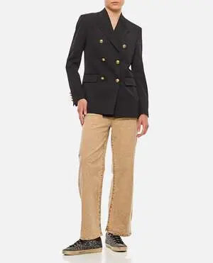 GOLDEN GOOSE Double Breasted Blazer With Gold Buttons