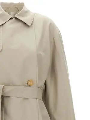 Max Mara Double-breasted Cotton Gabardine Trench Coat