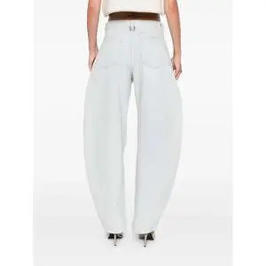 Alaïa Low Round Wide Leg Jeans - Blue