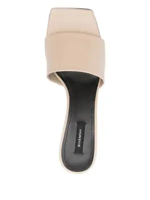 Givenchy Calf Leather Tape Heeled Mules - Multicolor