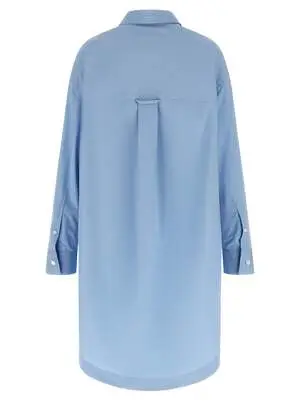 AMI Paris Cotton Poplin De Coeur' Shirt Dress - Blue