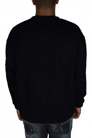 Balmain Quilted Crew Neck Sweater