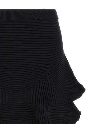 Issey Miyake Linkage" Knitted Skirt - Black