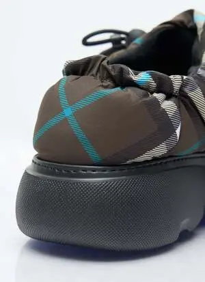 Burberry Check Nylon-blend Quilted Pillow Mules - Green