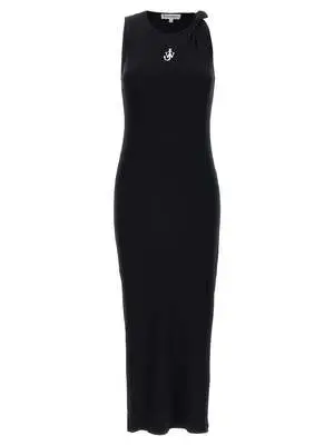 JW Anderson Ribbed Knit Dress With Embroidered Logo