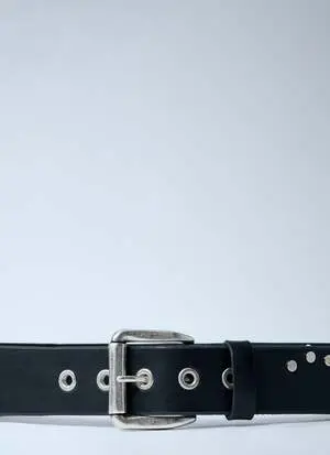 Our Legacy Vortext Belt Leather With Metal Detailing