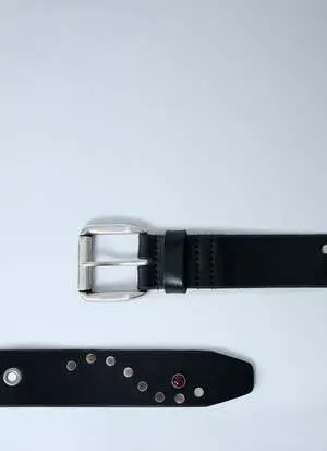 Our Legacy Vortext Belt Leather With Metal Detailing
