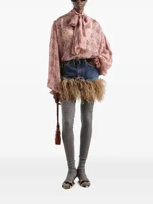 Dolce & Gabbana Small Flower Bouquets-print Chiffon Blouse - Multicolor