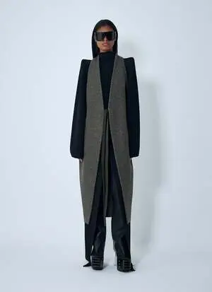 Rick Owens Wool Draped Longline Waistcoat - Gray