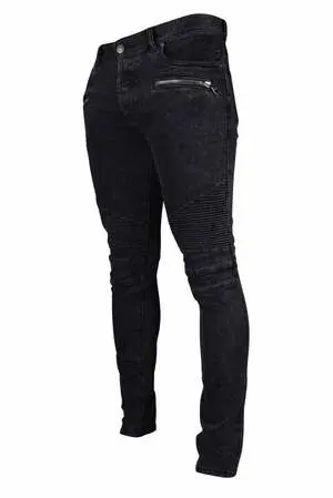 Balmain Skinny Fit Moto Jeans
