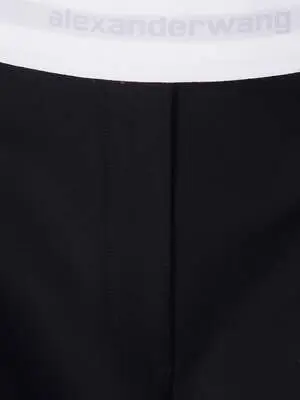 Alexander Wang High Waisted Pleated Trousers With Logo Elastic Waistband
