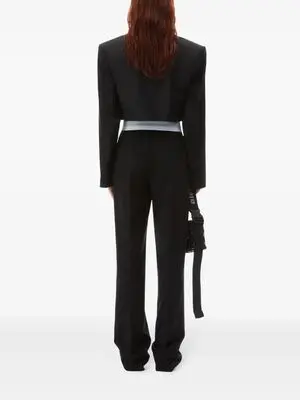 Alexander Wang High Waisted Pleated Trousers With Logo Elastic Waistband