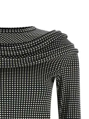 Junya Watanabe Polka Dot Mini Dress With Sculptural Top