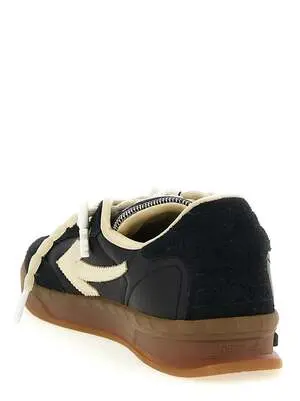 Off-White End Of Play" Nylon And Suede Sneakers - Black