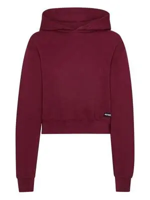 ROTATE BY BIRGER CHRISTENSEN Cropped Terry Back Hoodie - Multicolor