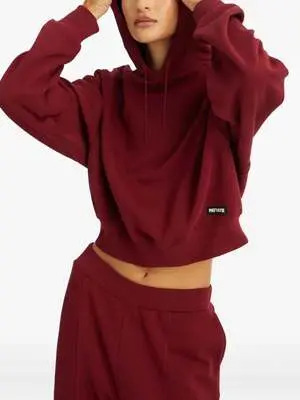 ROTATE BY BIRGER CHRISTENSEN Cropped Terry Back Hoodie - Multicolor