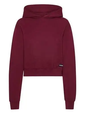 ROTATE BY BIRGER CHRISTENSEN Cropped Terry Back Hoodie - Multicolor