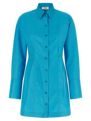 Fendi Viscose Techno Mini Dress